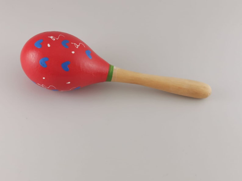 20cm Colourful Wooden Maraca Rattle Shaker Sensory Toy For | Etsy