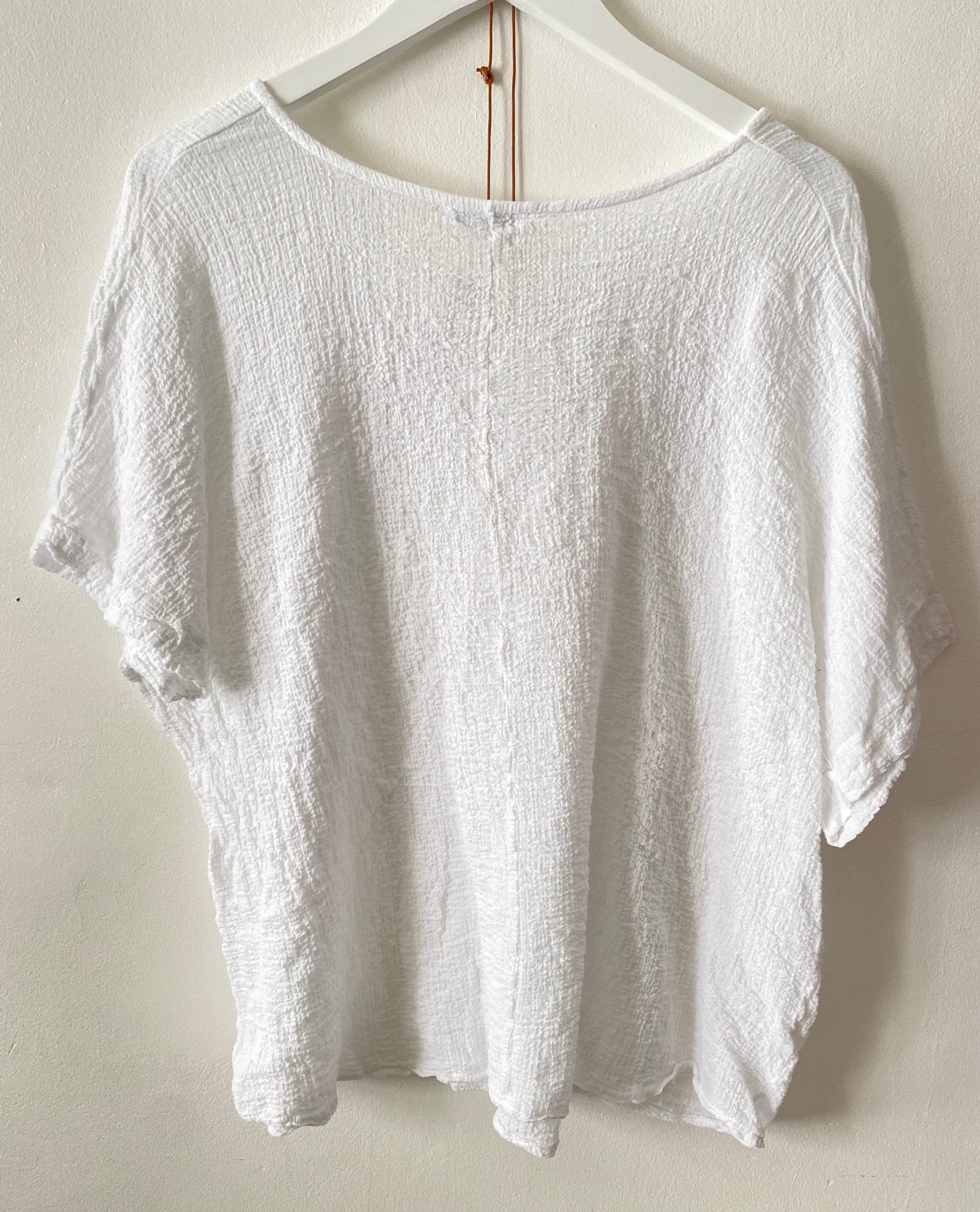 Made in Italy White Cotton Oversized, Comfortable, Relaxed Fit, Loose ...
