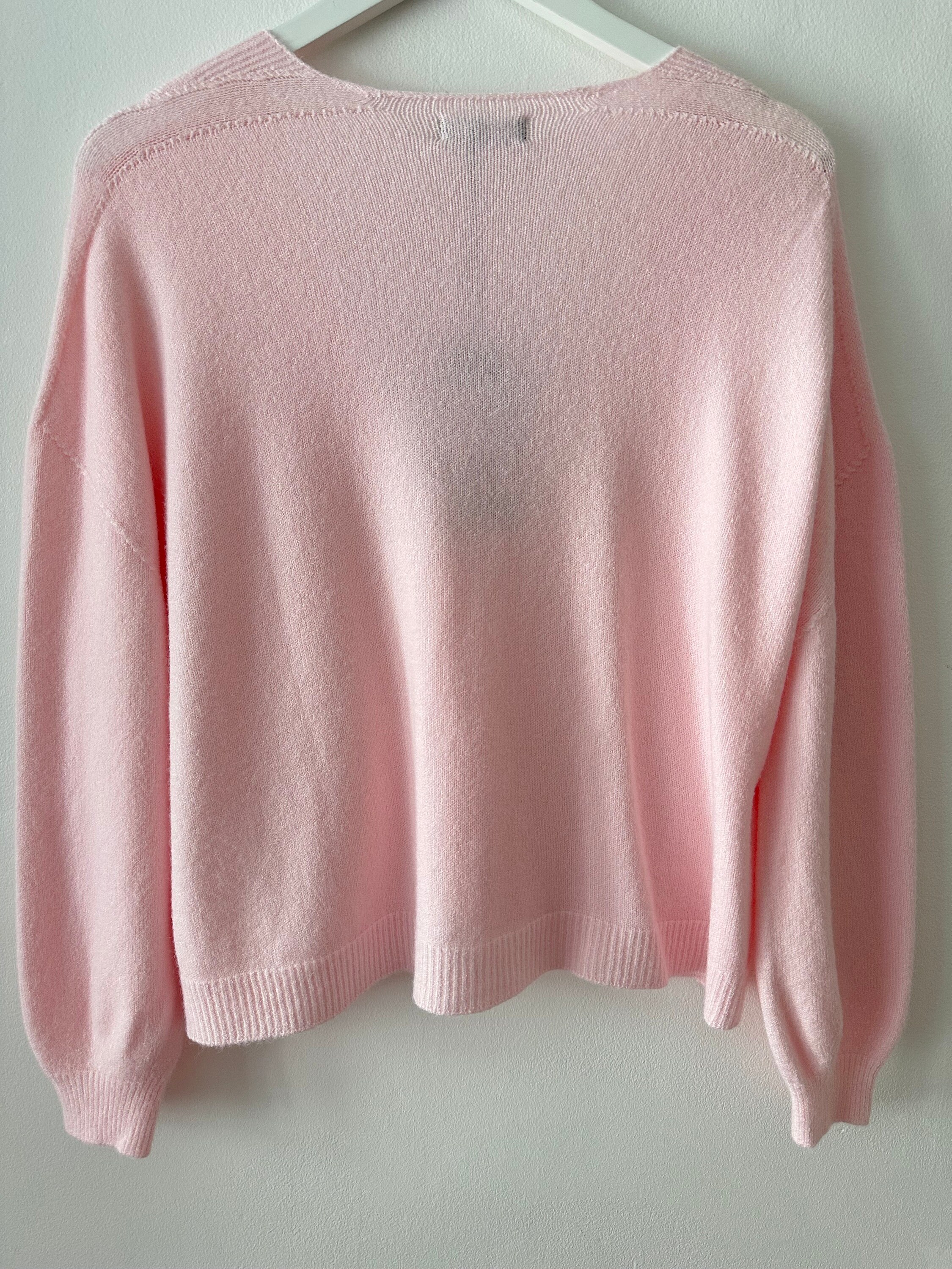 New Made in Italy Pink Quirky Oversized Loose Relaxed Style Light Knit ...