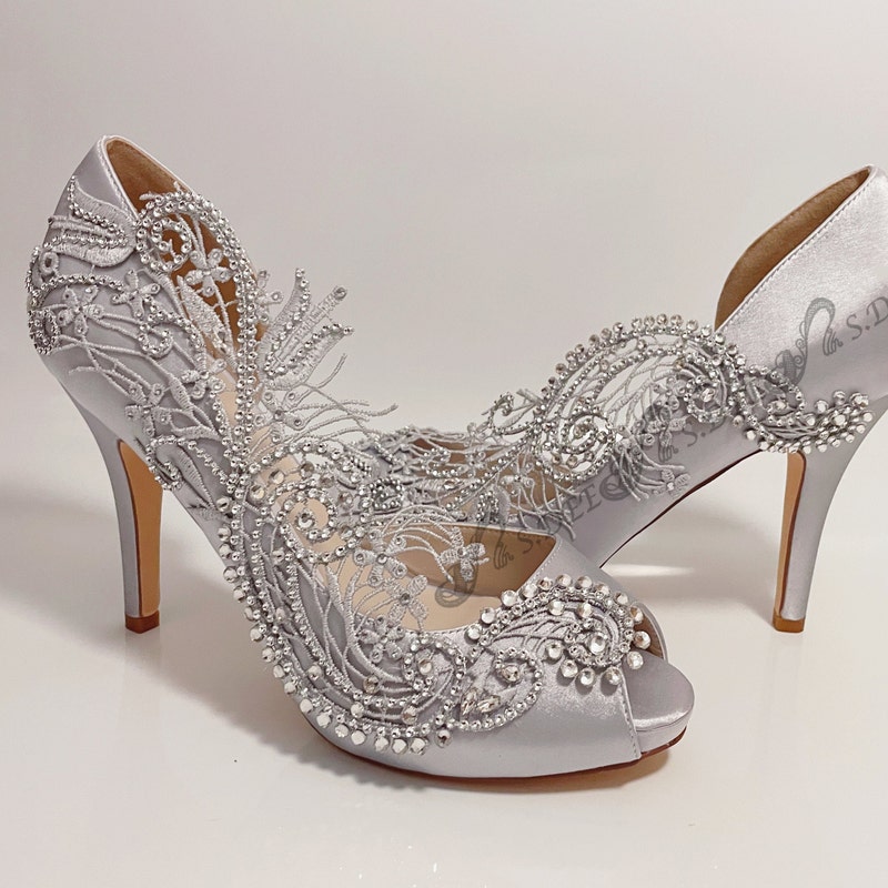 Silver Shoes - Etsy