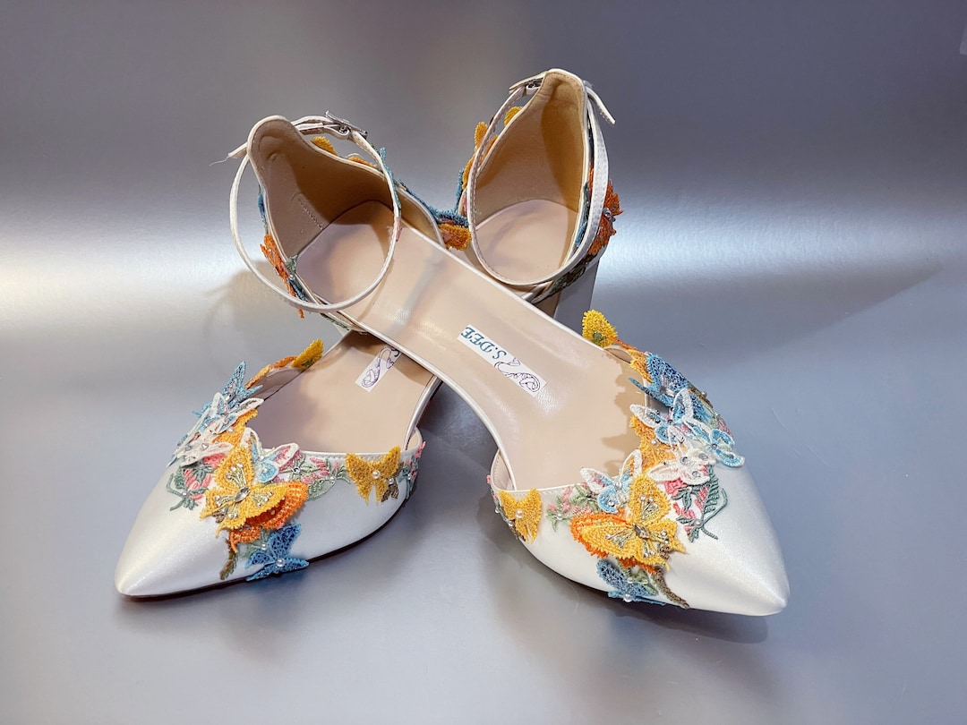 6cm Bridal Block Heel, Wedding Shoes for Bride, Ivory White Sandals ...