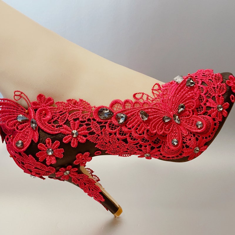 Red Wedding Shoes - Etsy