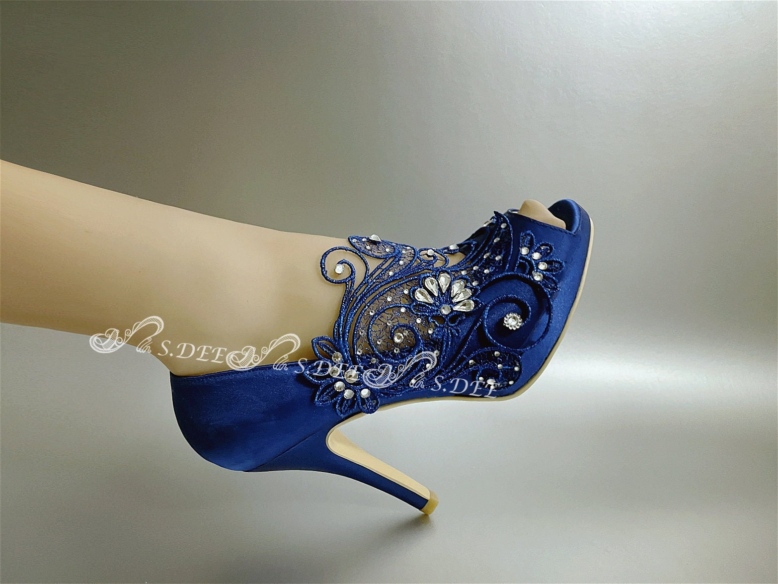 Blue Wedding Shoes for Bride S.DEE blossom - Etsy
