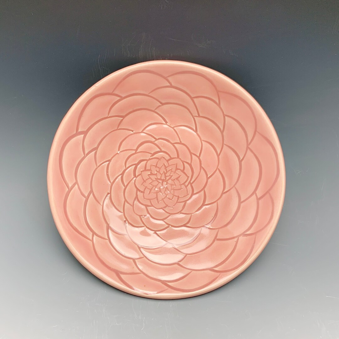Camellia Trinket Dish, Ring Dish, Wheel Thrown, Hand Carved Pottery - Etsy