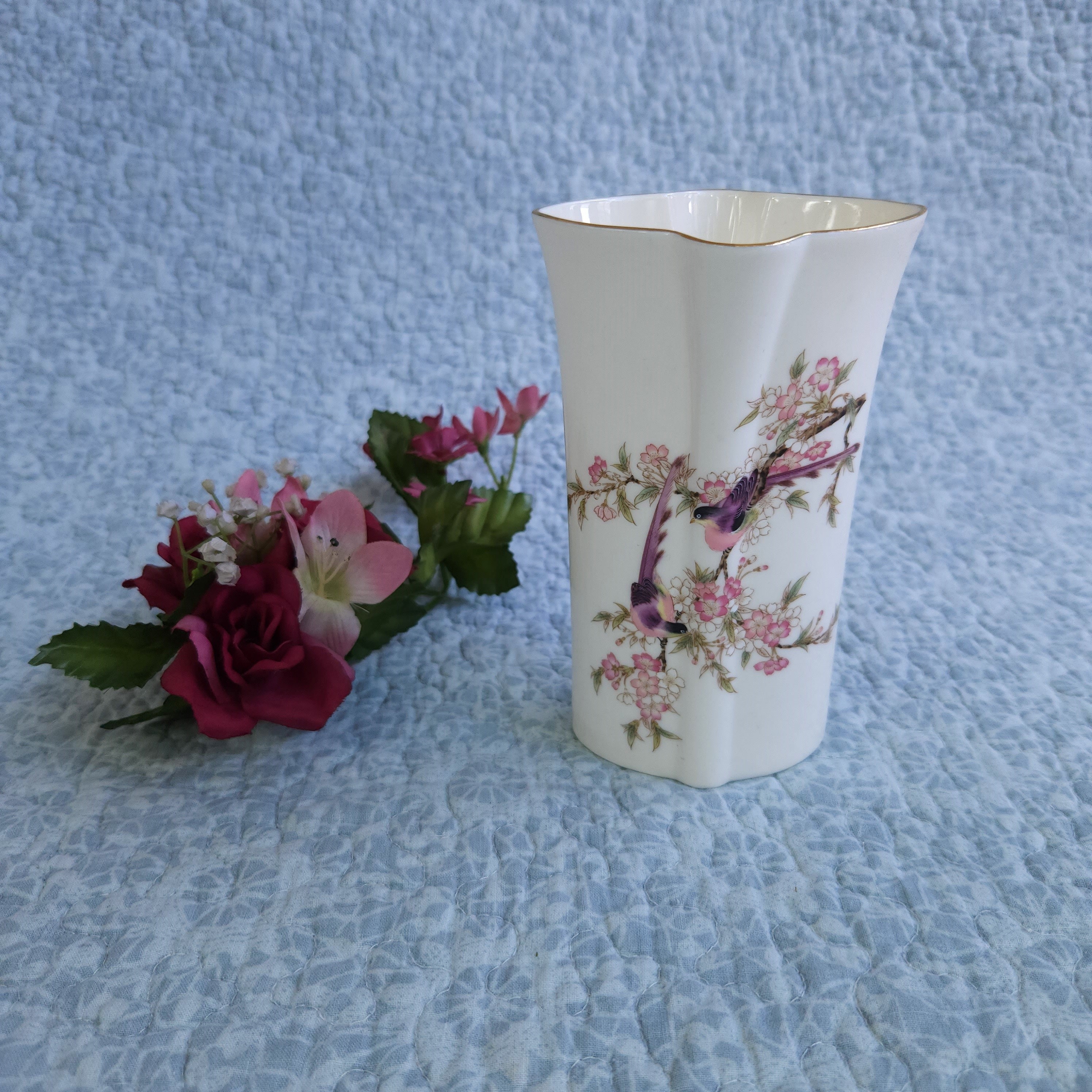 Vintage Toyo Sakura Hand Painted and Signed Japanese Porcelain Vase - Etsy
