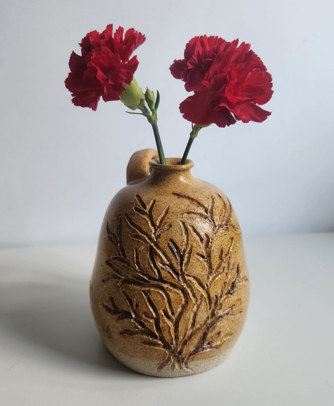 Vintage From the 1970's Studio Hand Thrown and Etched Artist Signed ...