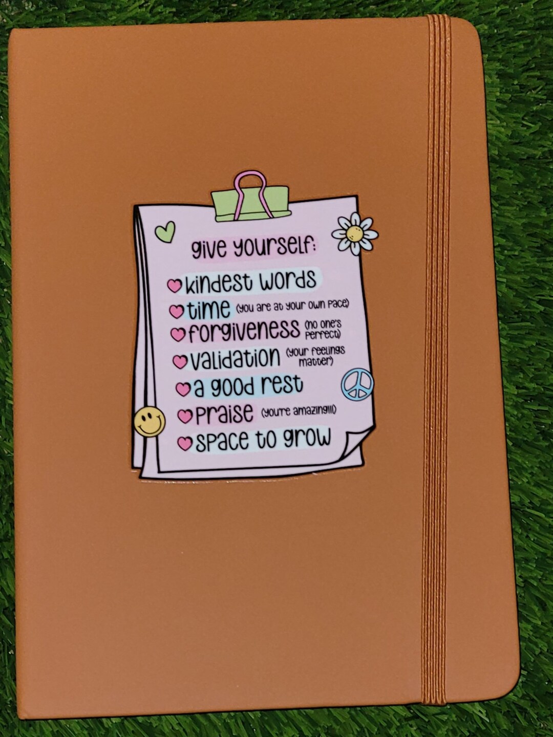 Daily Reminder Notebooks/ Leather Notebook/ Leather Journal/ Positivity ...