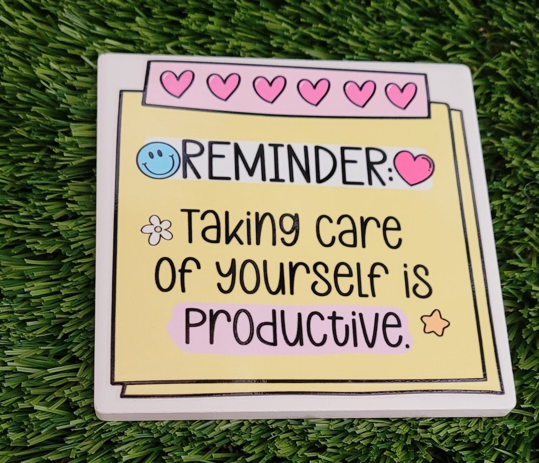 Ceramic Daily Reminder Coaster/ Ceramic Square Coasters - Etsy