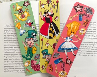 Alice in Wonderland Wooden Bookmark Gift for Booklovers - Etsy