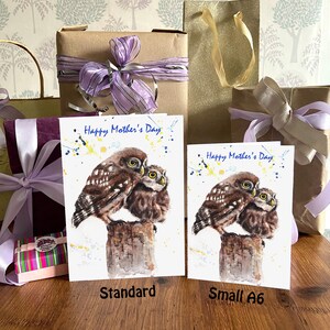 Owl Mothers Day Card, Mothers Day Owl Painting, Mother and Baby Owl ...