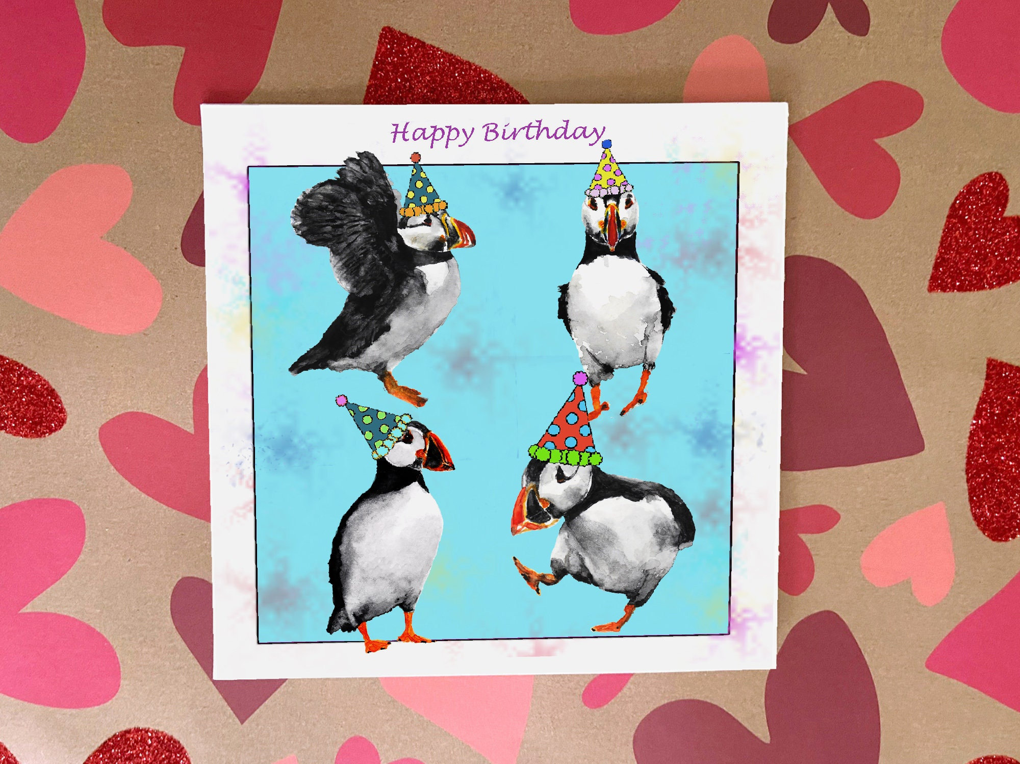 Puffin Card Puffin Birthday Card Bird Birthday Card - Etsy