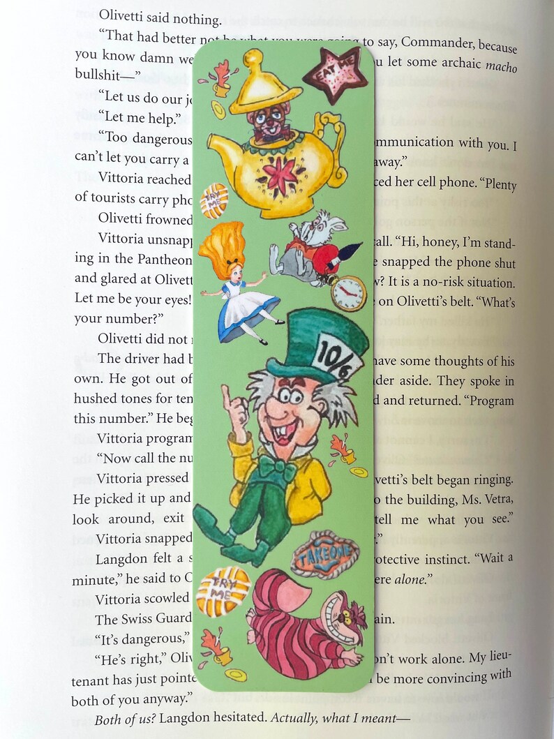 Alice in Wonderland Bookmark Storybook Characters Book Mark - Etsy