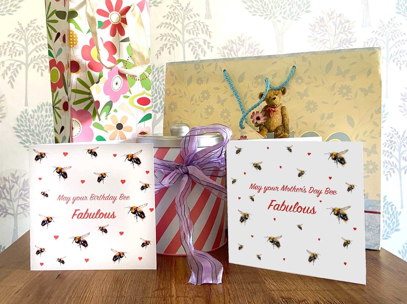 Bee Birthday Card Gold Leaf Bee Cards Bee Card Happy - Etsy UK