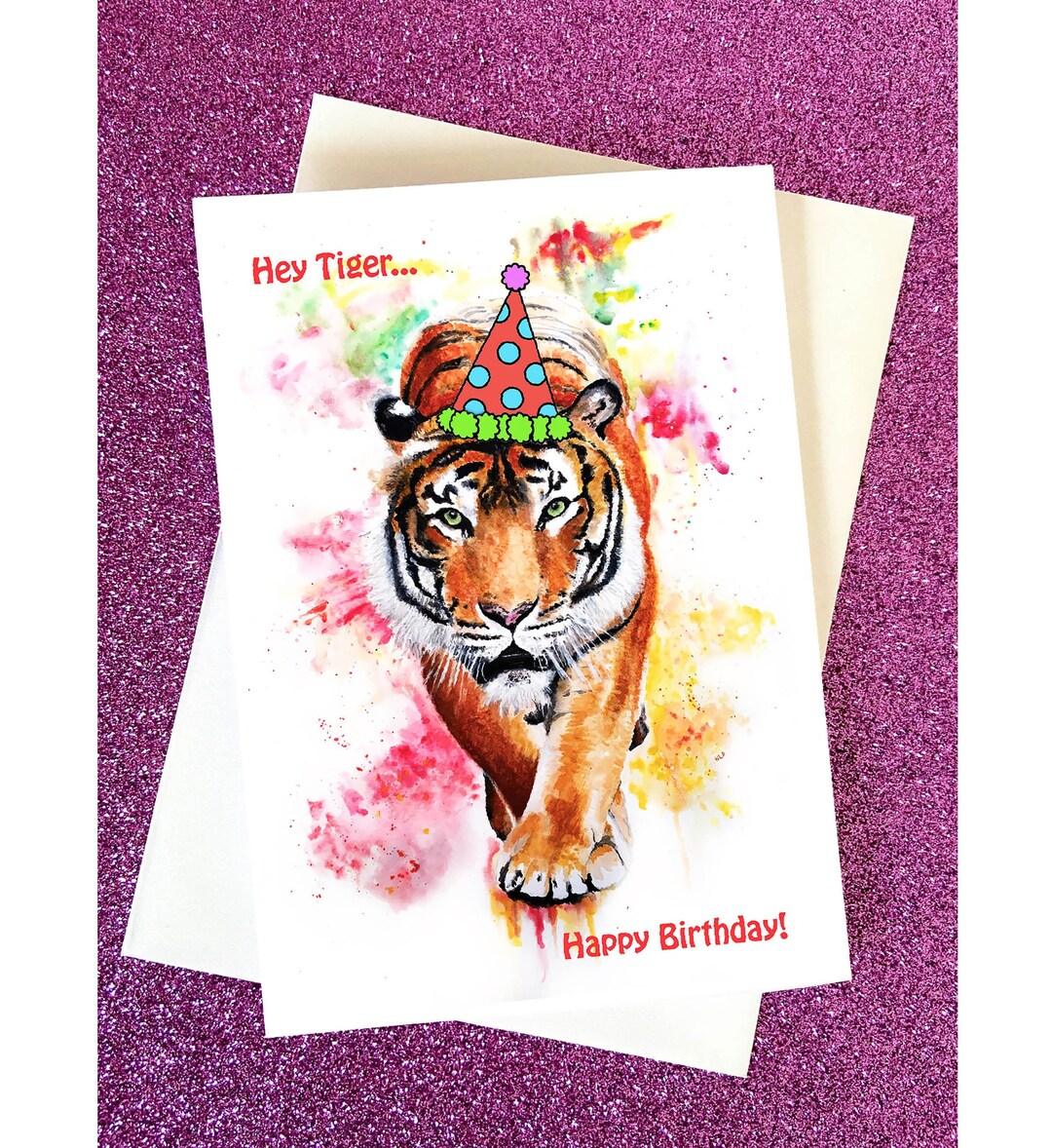 Tiger Birthday Card, Tiger Cards, Greeting Card With a Tiger, Funny ...