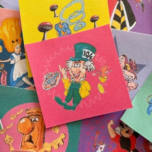 Alice in Wonderland Character Sticker Set, Gift for Children Stick on ...