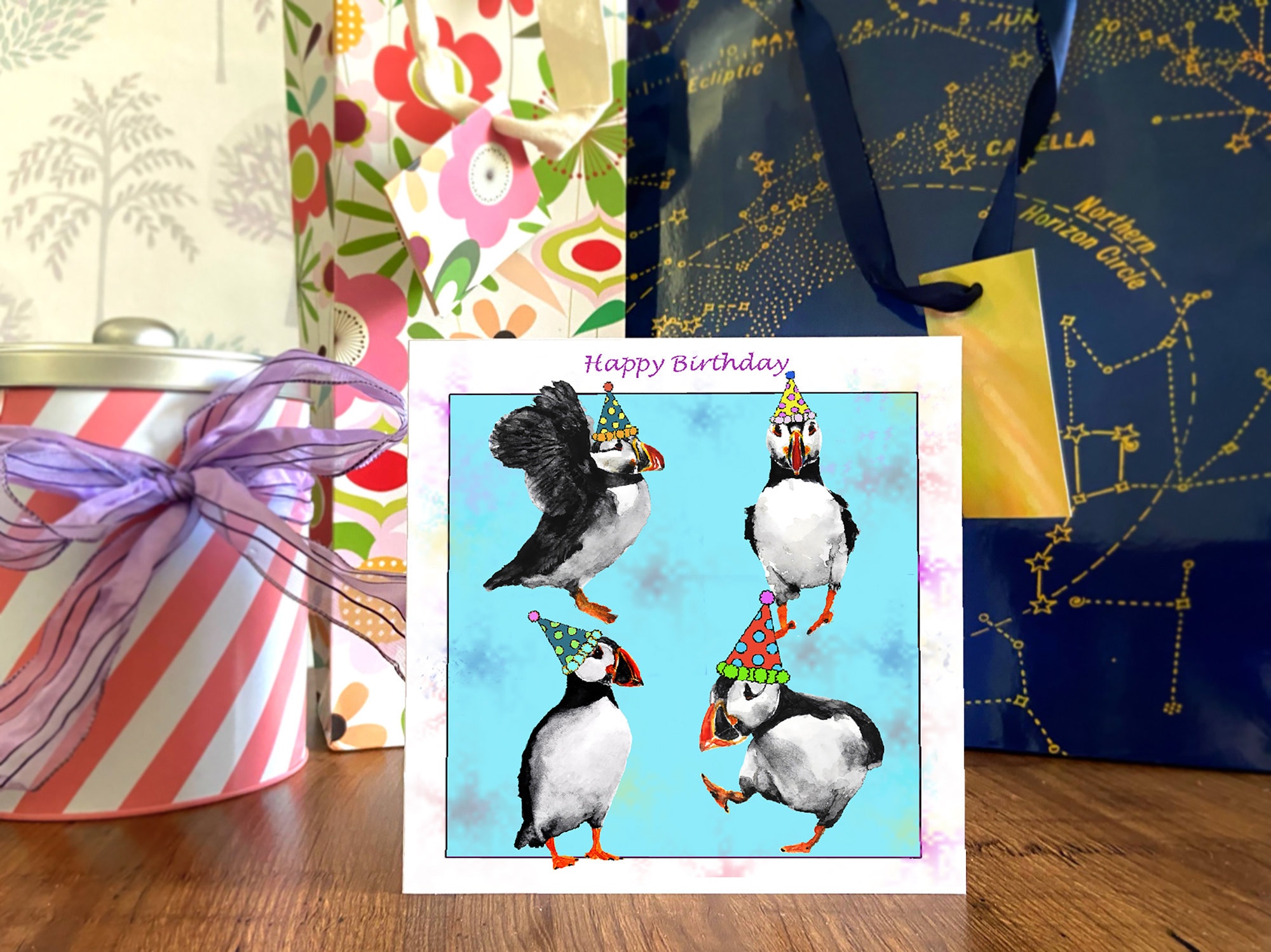 Puffin Card Puffin Birthday Card Bird Birthday Card - Etsy