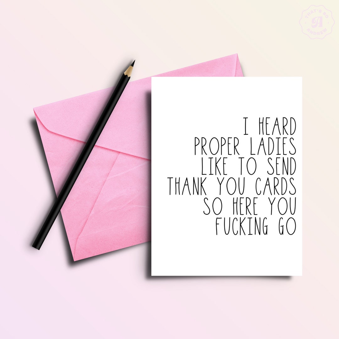 Funny Snarky Thank You Card: Proper Ladies - Etsy