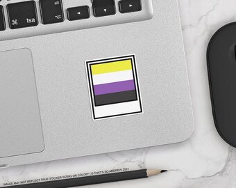 Non Binary Pride Waterproof Vinyl Sticker - Etsy