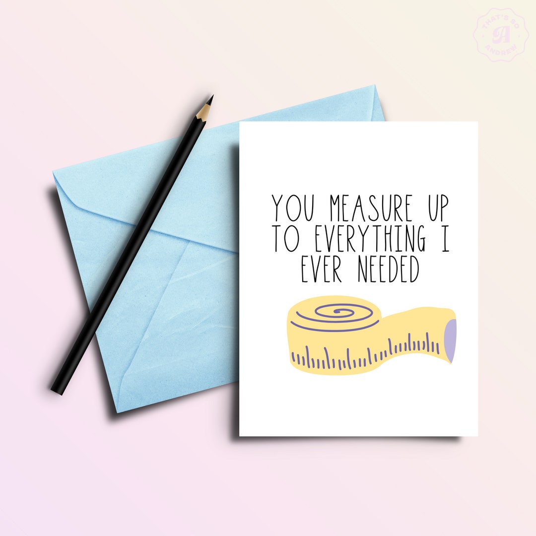 Measure up Dad Joke Funny Father's Day or Mother's Day Greeting Card - Etsy