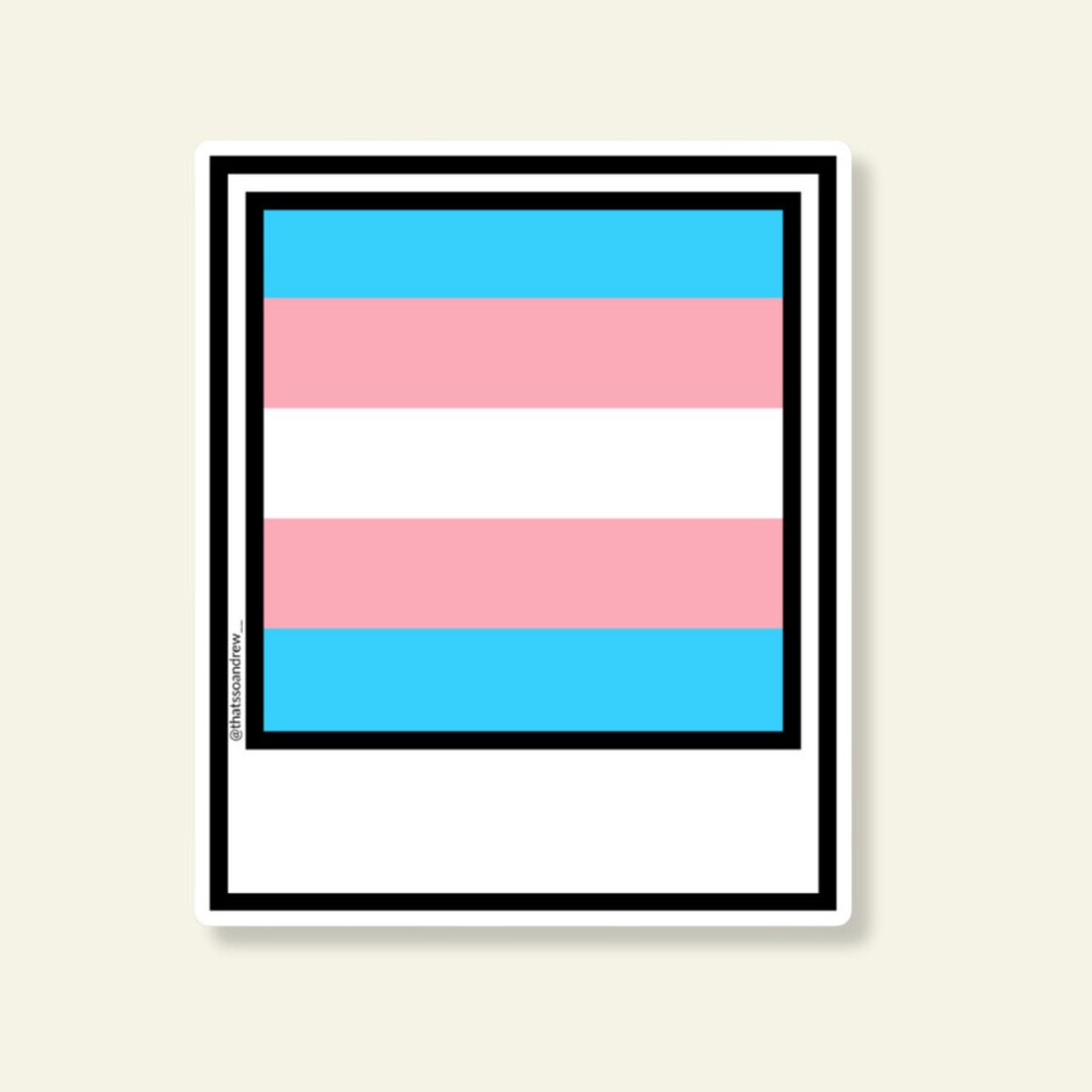 Transgender Flag Sticker, Waterproof Sticker - Etsy