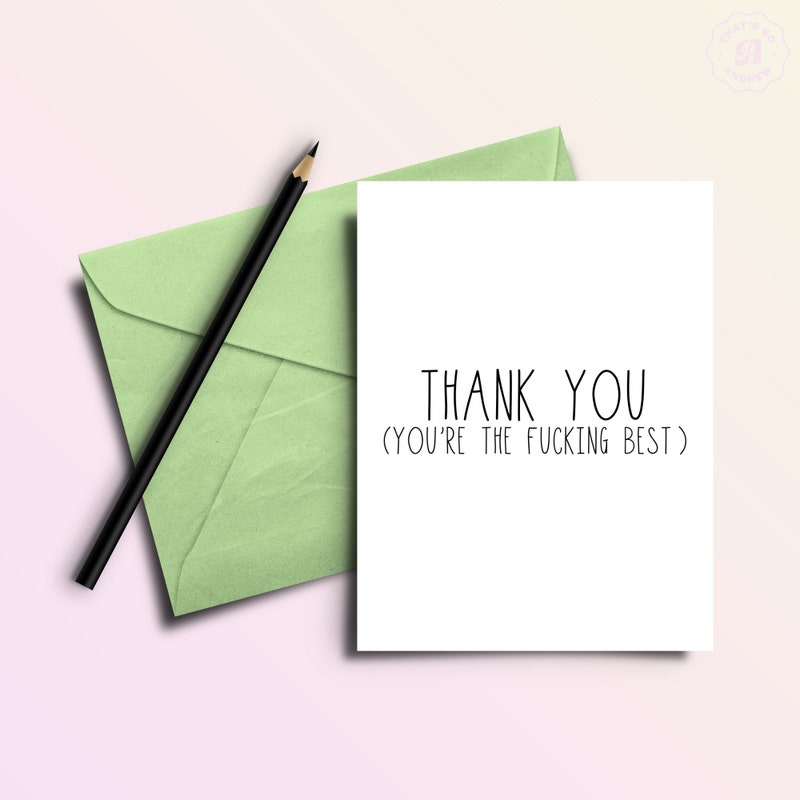 Funny Thank You Card - Etsy