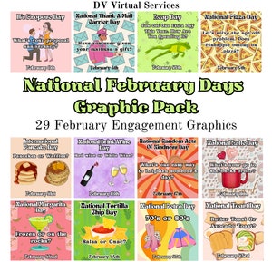 National Dates in February, 29 Engagement Graphics for Social Media ...