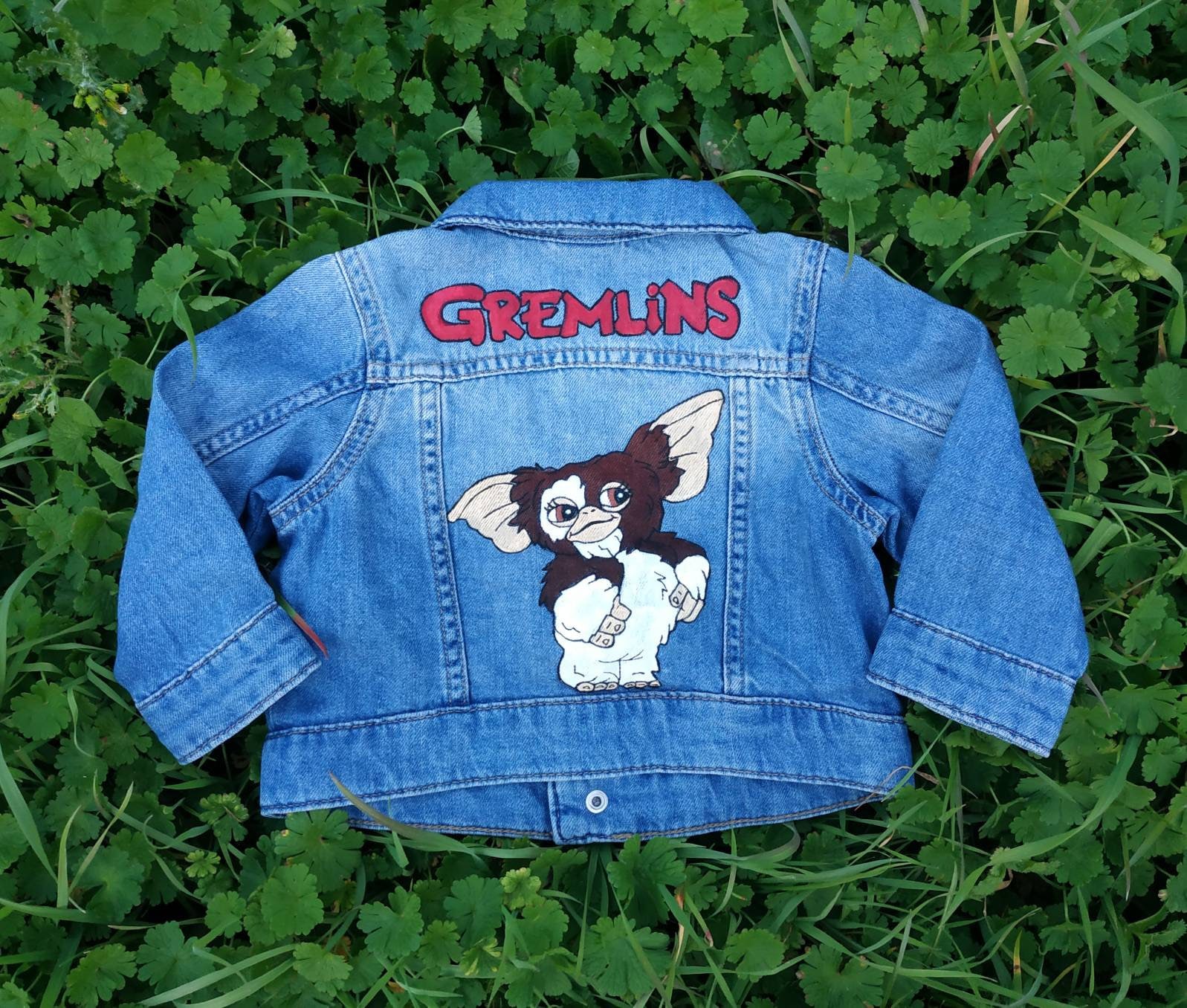 Gremlins Hand-painted Baby Jacket. Personalized Baby Denim Jacket ...