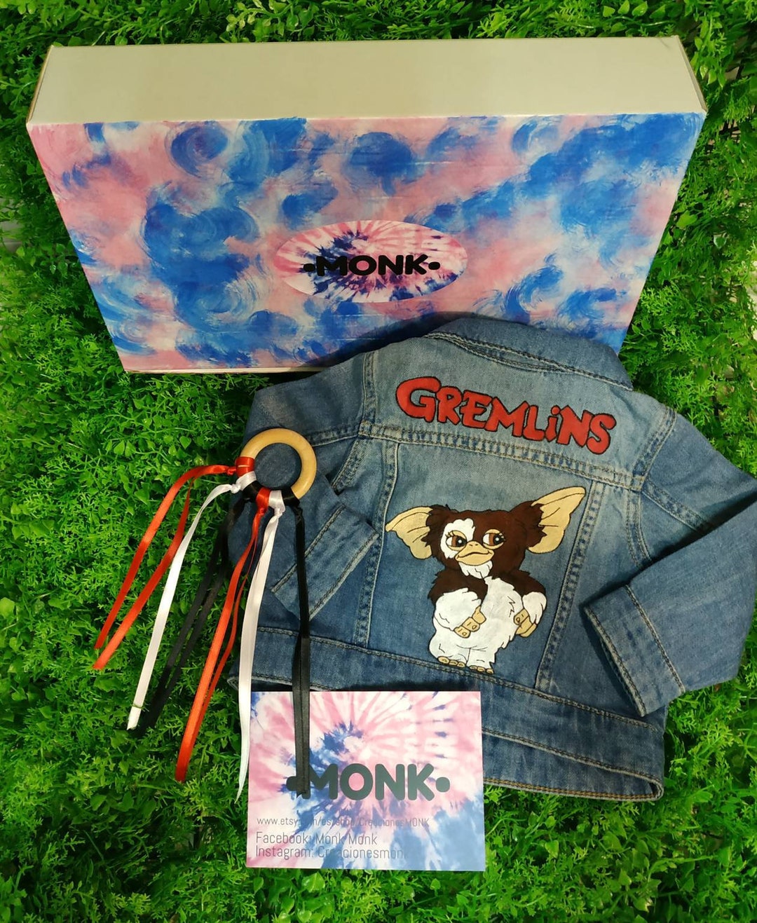 Hand-painted Gizmo Baby Gift Box. Custom Gremlins Jacket and - Etsy