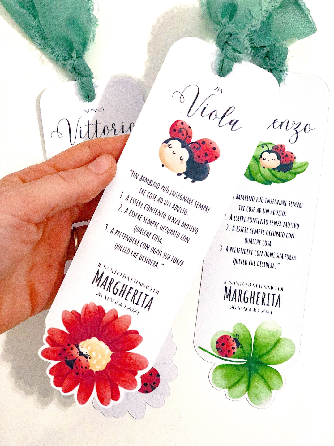 Bookmark Placeholder With Pencil or Customizable Dedication for Baptism ...