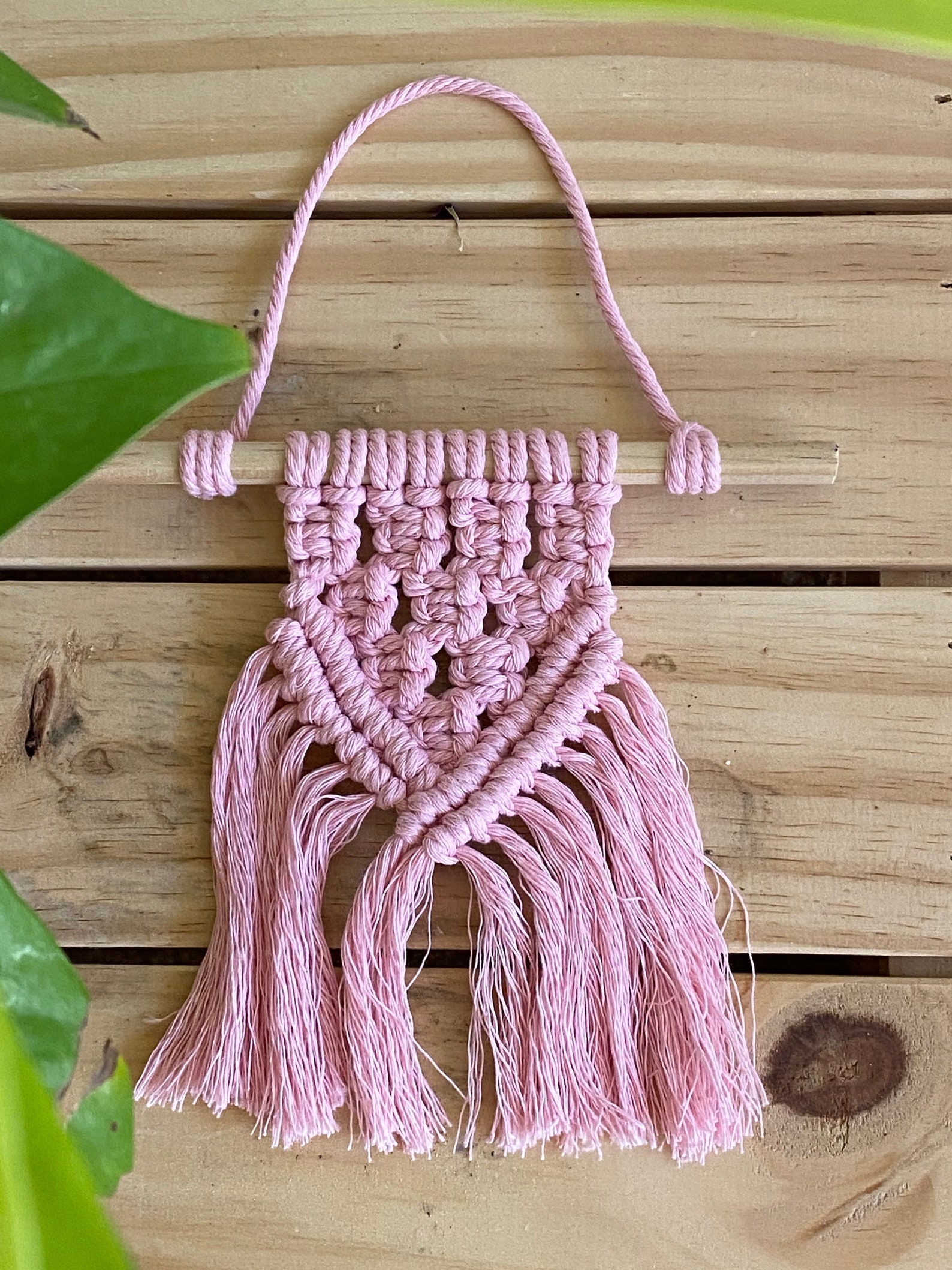 Light Pink Macrame Wall Hanging | Etsy