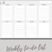A4 Weekly to Do List Printable |landscape Printable to Do List |A4 ...