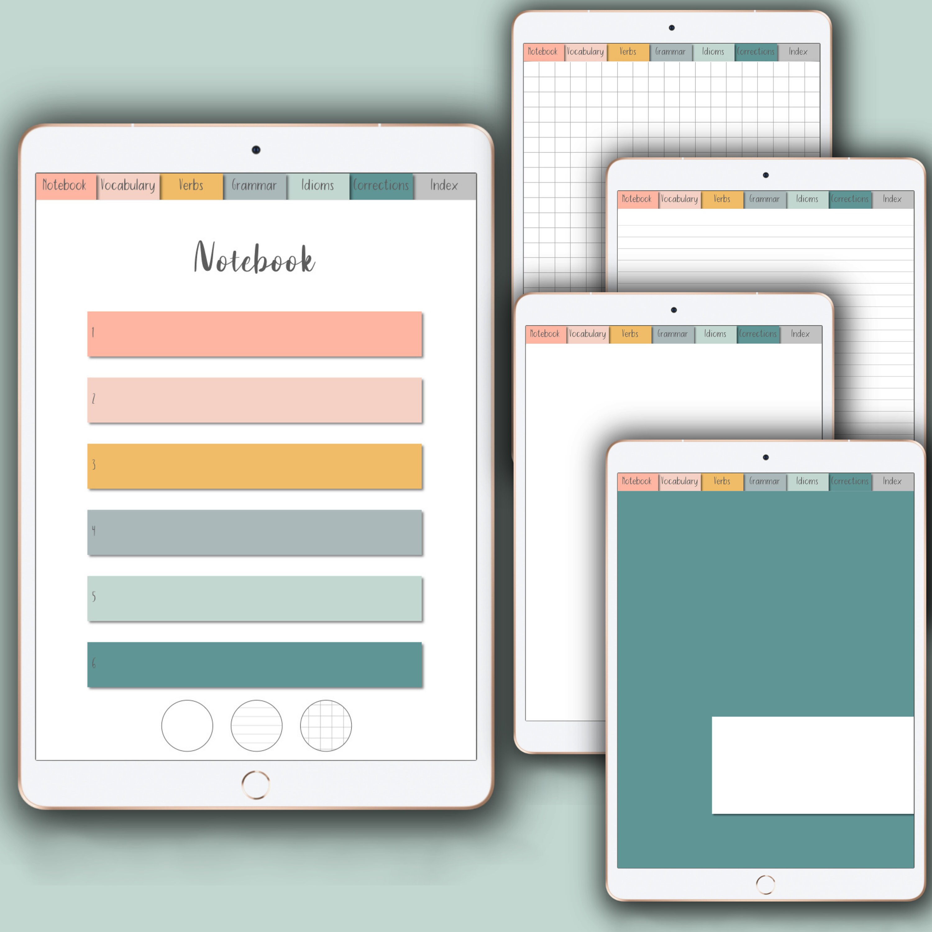 Digital Language Study Notebook for Goodnotes and Notability | Digital ...
