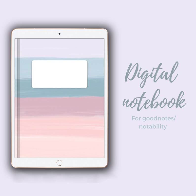 Pastel Digital Notebook for Goodnotes With Clickable Tabs, iPad ...
