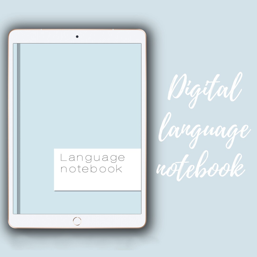Digital Language Notebook for iPad Goodnotes, Notability Digital ...