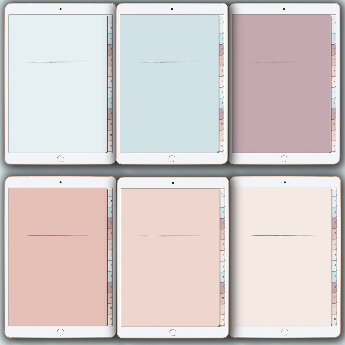 Digital Notebook for Goodnotes With Clickable Tabs, iPad Notebook With ...