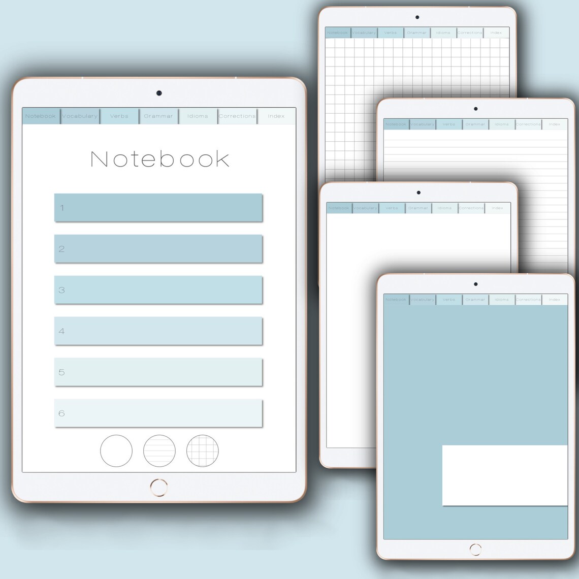 Digital Language Notebook for iPad Goodnotes, Notability Digital ...