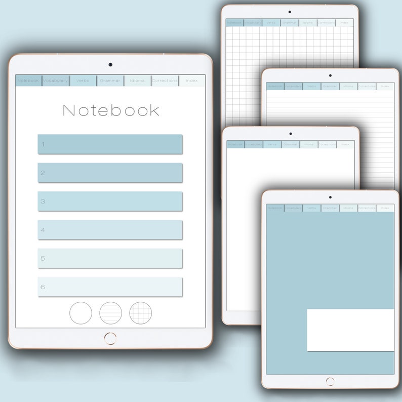 Digital Language Notebook for iPad Goodnotes, Notability Digital ...