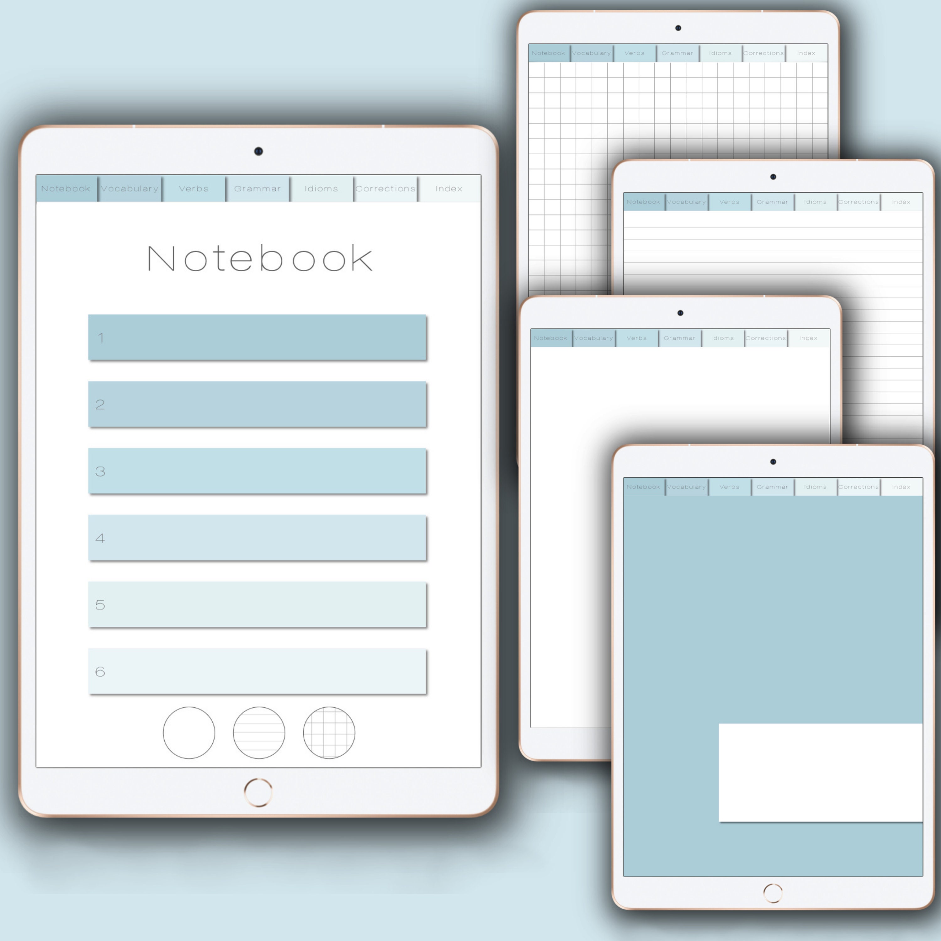 Digital Language Notebook for iPad Goodnotes, Notability Digital ...