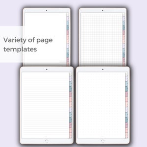 Pastel Digital Notebook for Goodnotes With Clickable Tabs, iPad ...