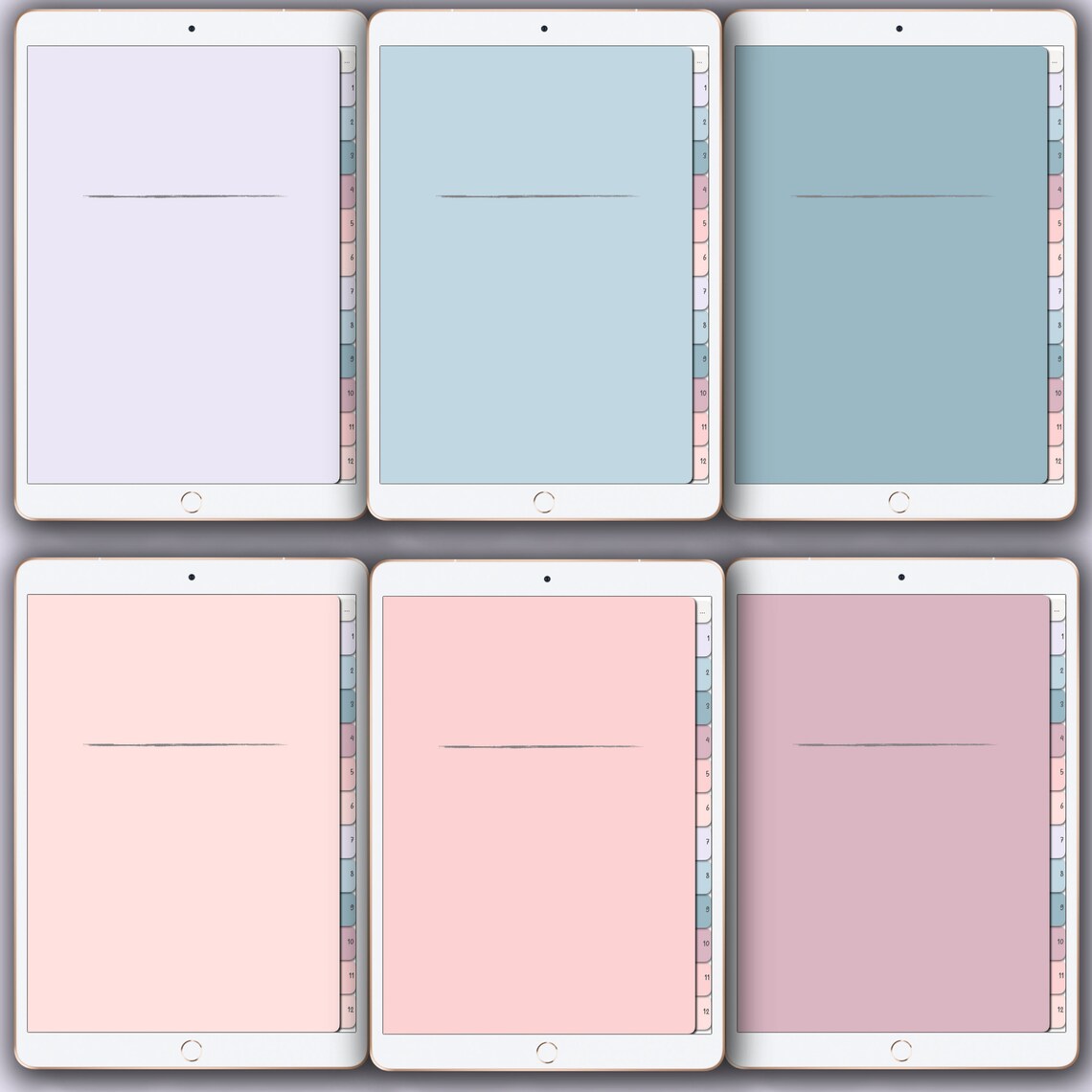 Pastel Digital Notebook for Goodnotes With Clickable Tabs, iPad ...