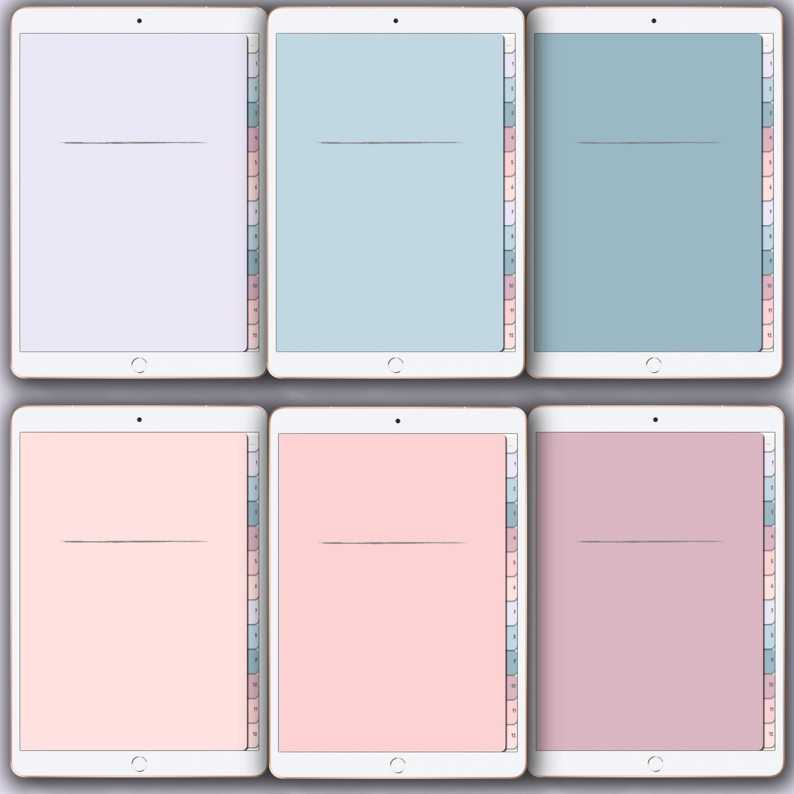 Pastel Digital Notebook for Goodnotes With Clickable Tabs, iPad ...