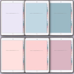 Pastel Digital Notebook for Goodnotes With Clickable Tabs, iPad ...