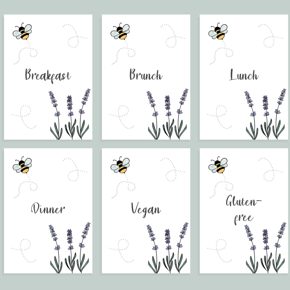 Printable A4 Recipe Cards and Dividers | Bee and Lavender Design ...