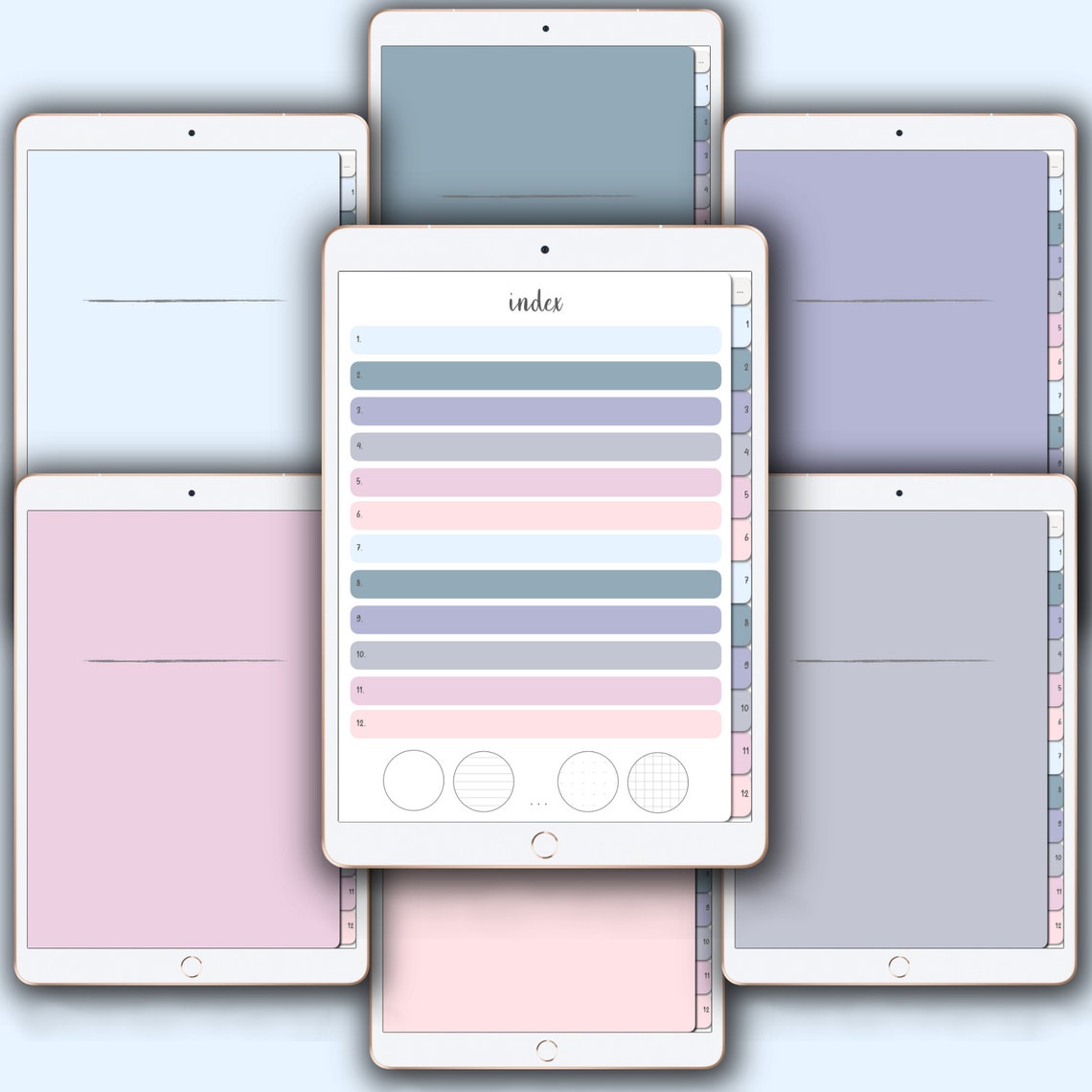 Pastel Digital Notebook for Goodnotes With Clickable Tabs, iPad ...