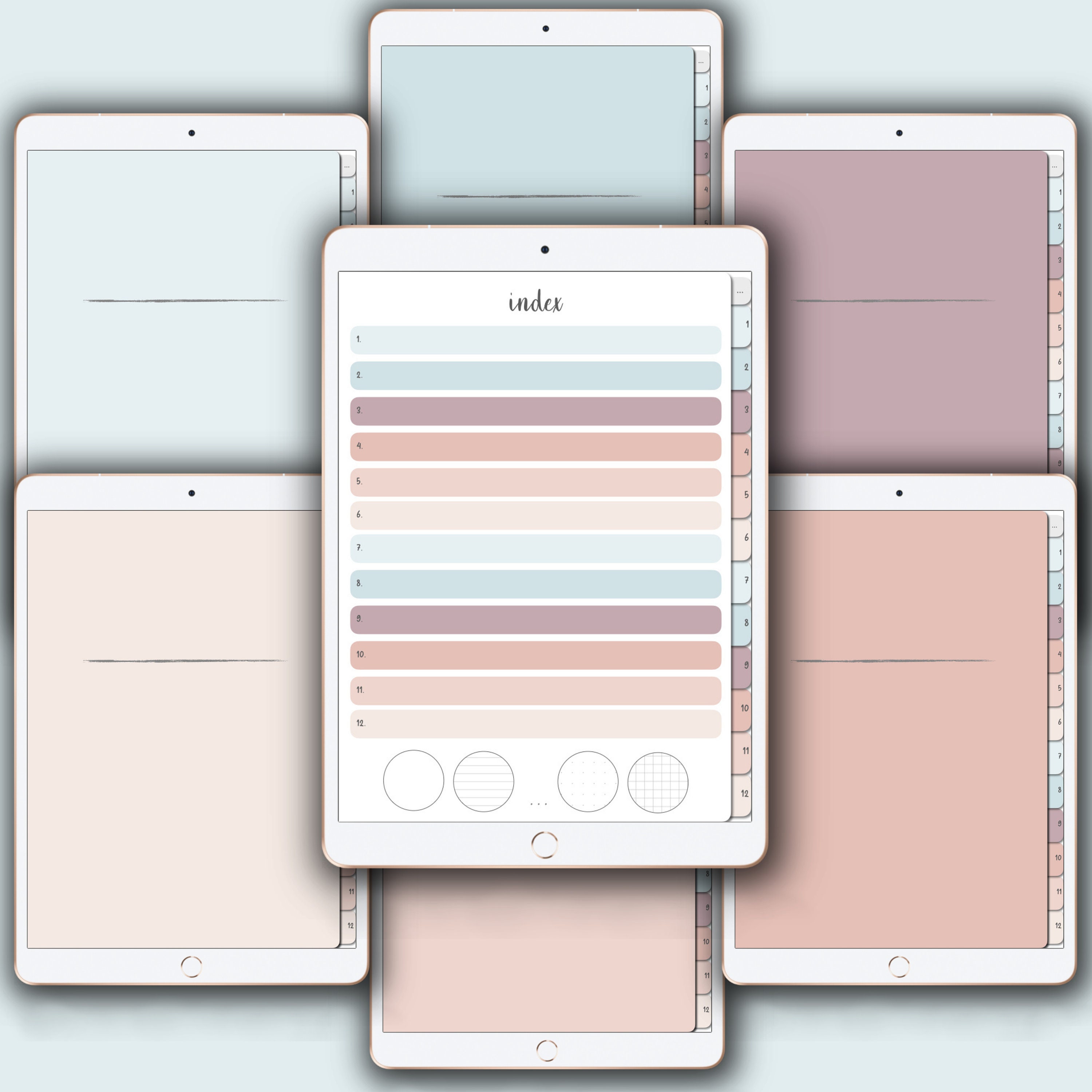 Digital Notebook for Goodnotes With Clickable Tabs, iPad Notebook With ...