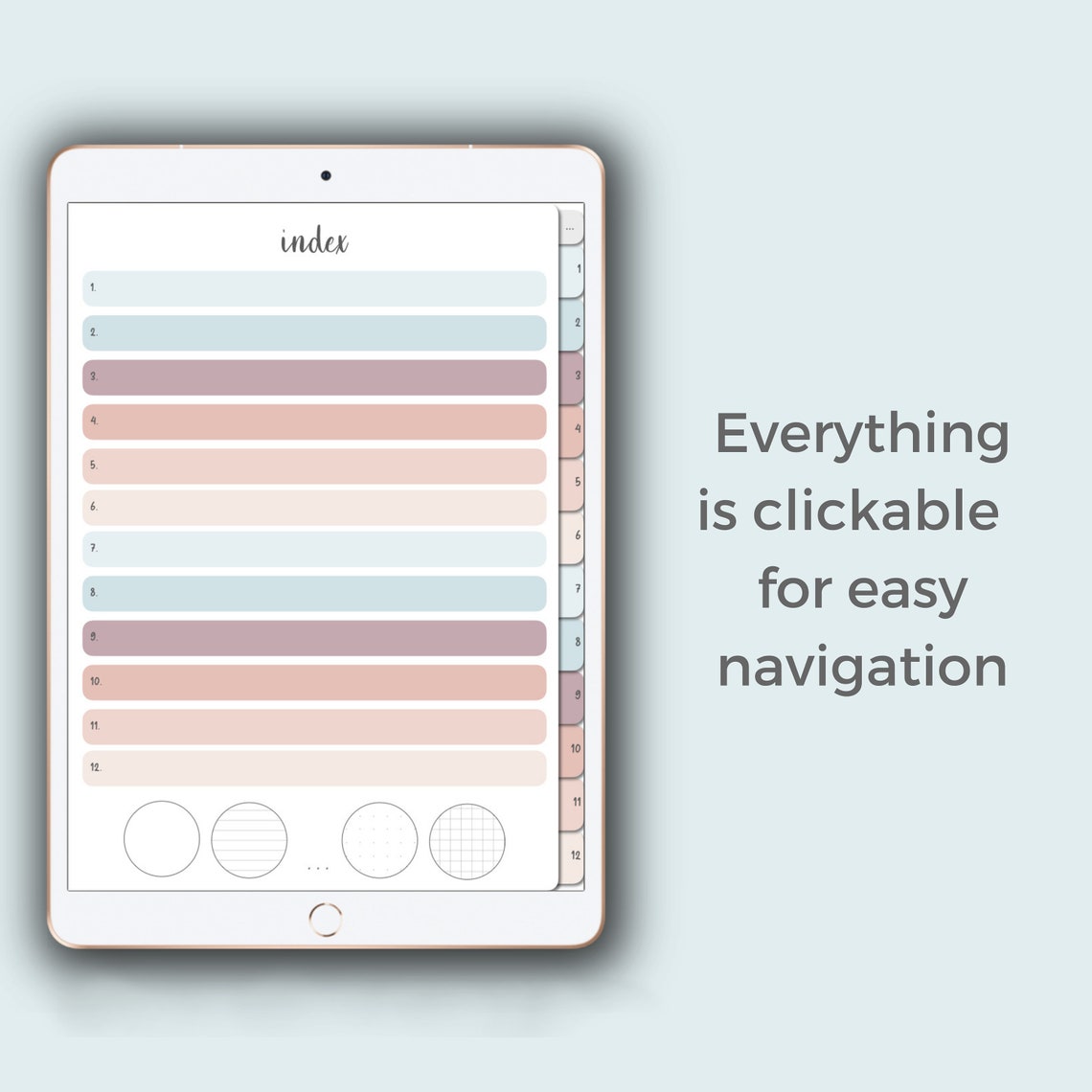 Digital Notebook for Goodnotes With Clickable Tabs, iPad Notebook With ...