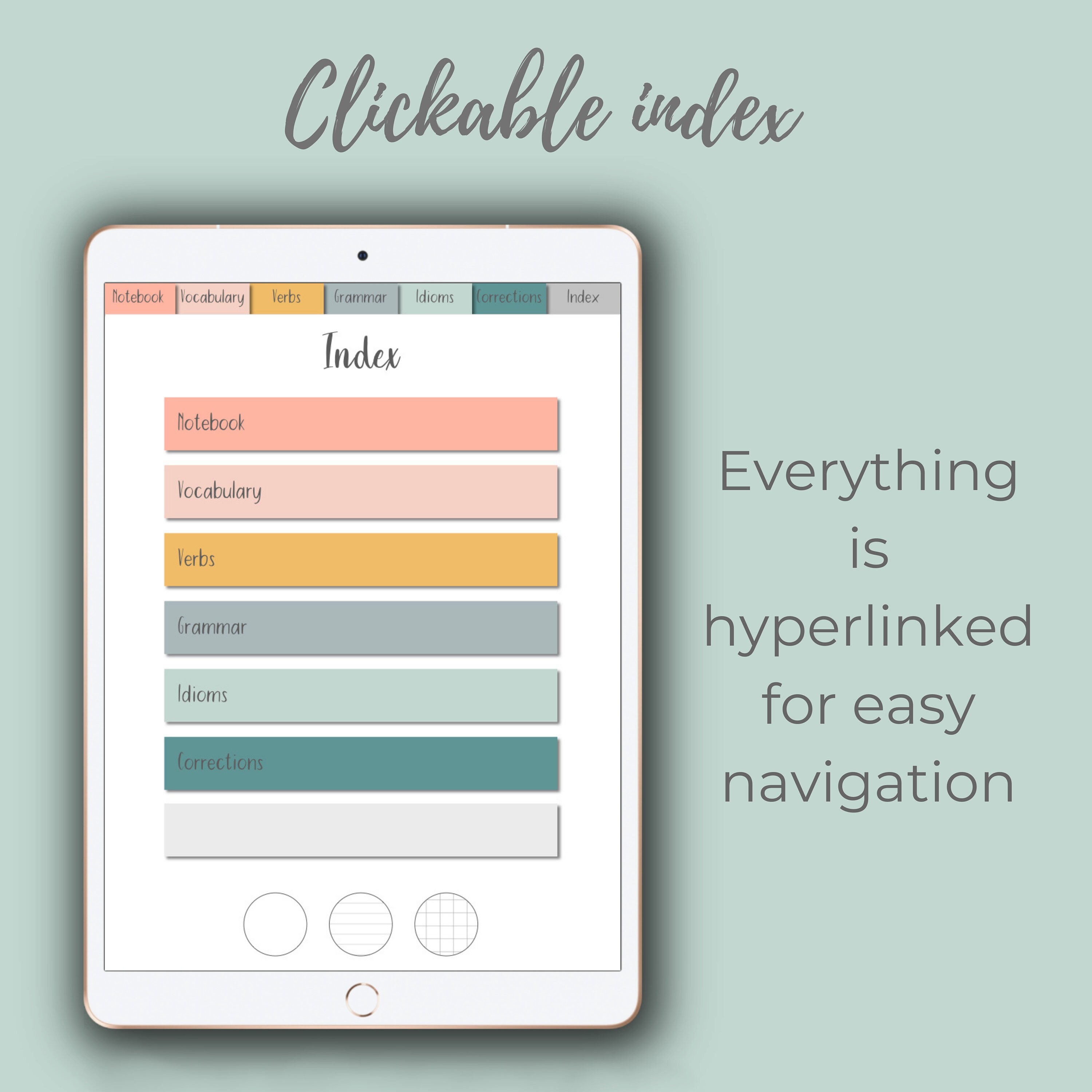 Digital Language Study Notebook for Goodnotes and Notability | Digital ...