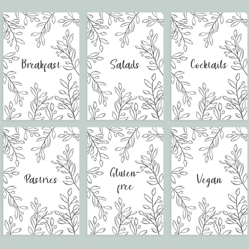 Printable A4 Recipe Book Dividers | Printable Recipe Dividers ...