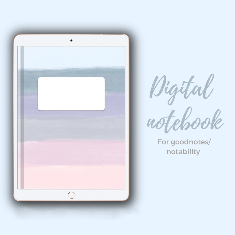 Pastel Digital Notebook for Goodnotes With Clickable Tabs, iPad ...