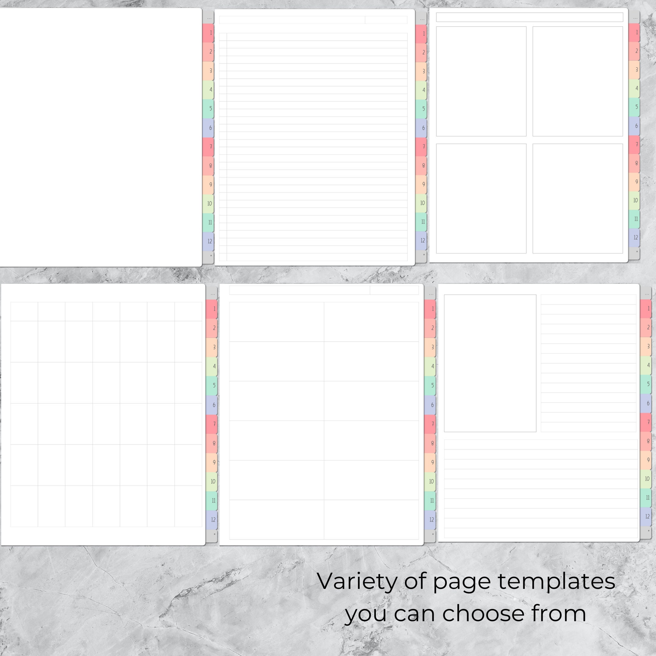 Digital Pastel Rainbow Notebook for Goodnotes, Goodnotes Notebook ...